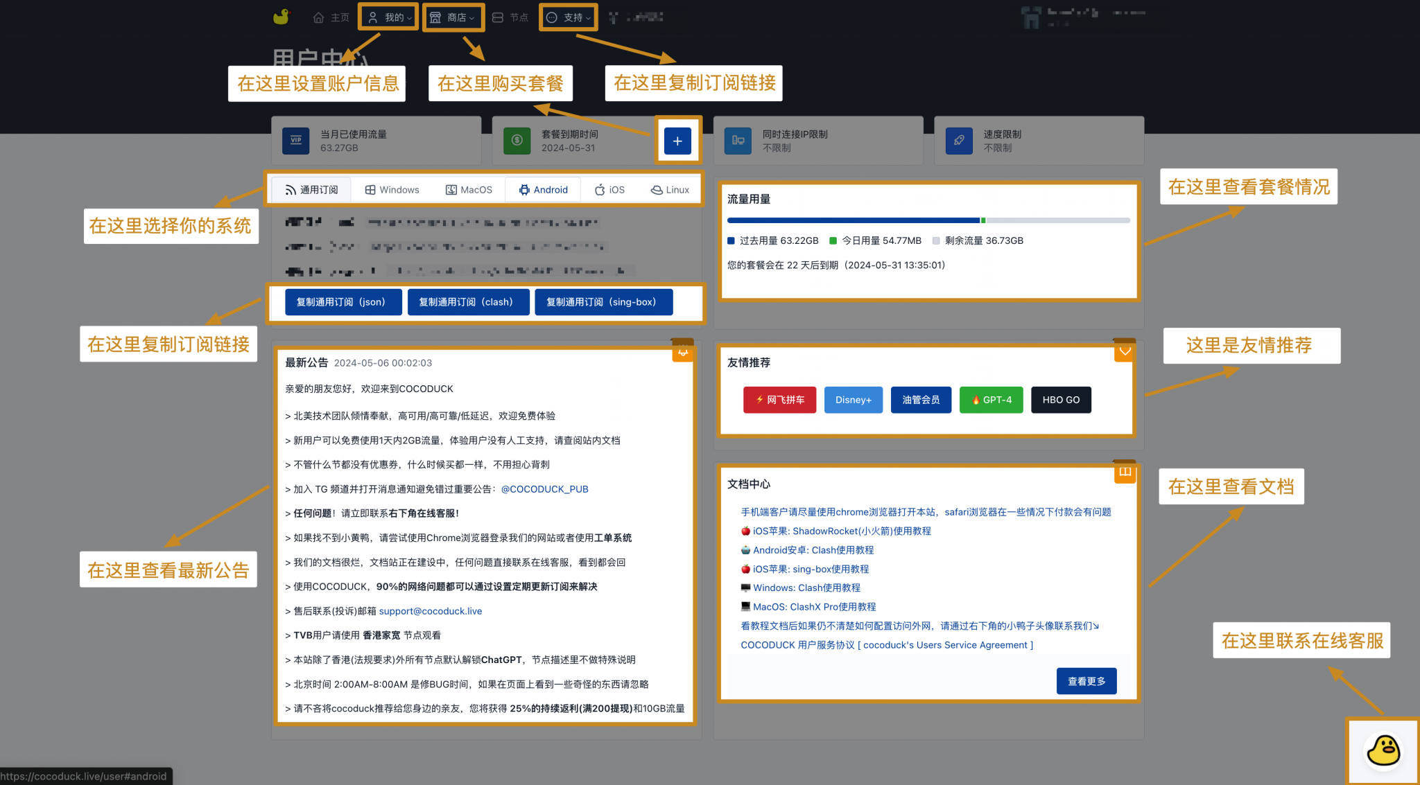 仪表盘功能简介 – COCODUCK